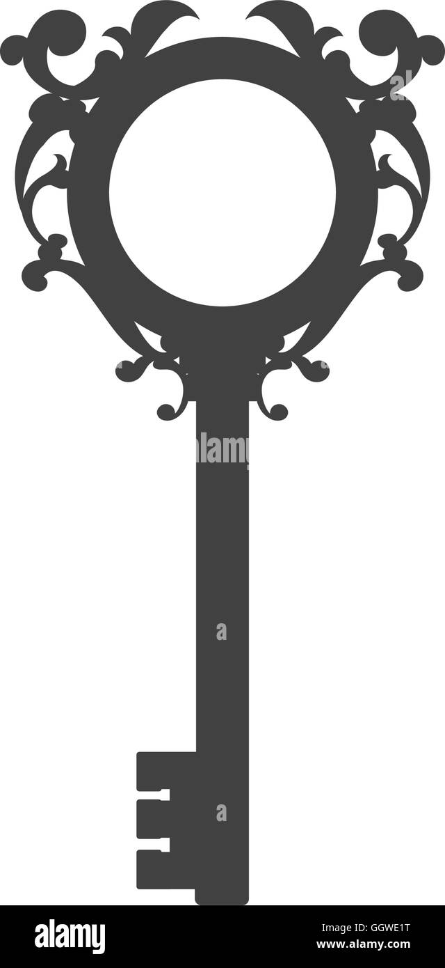 key antique security vintage icon. Vector graphic Stock Vector Image ...