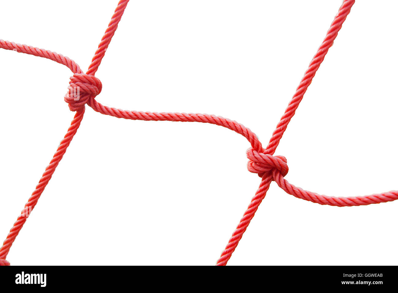 Red Net on White Background Stock Photo - Alamy