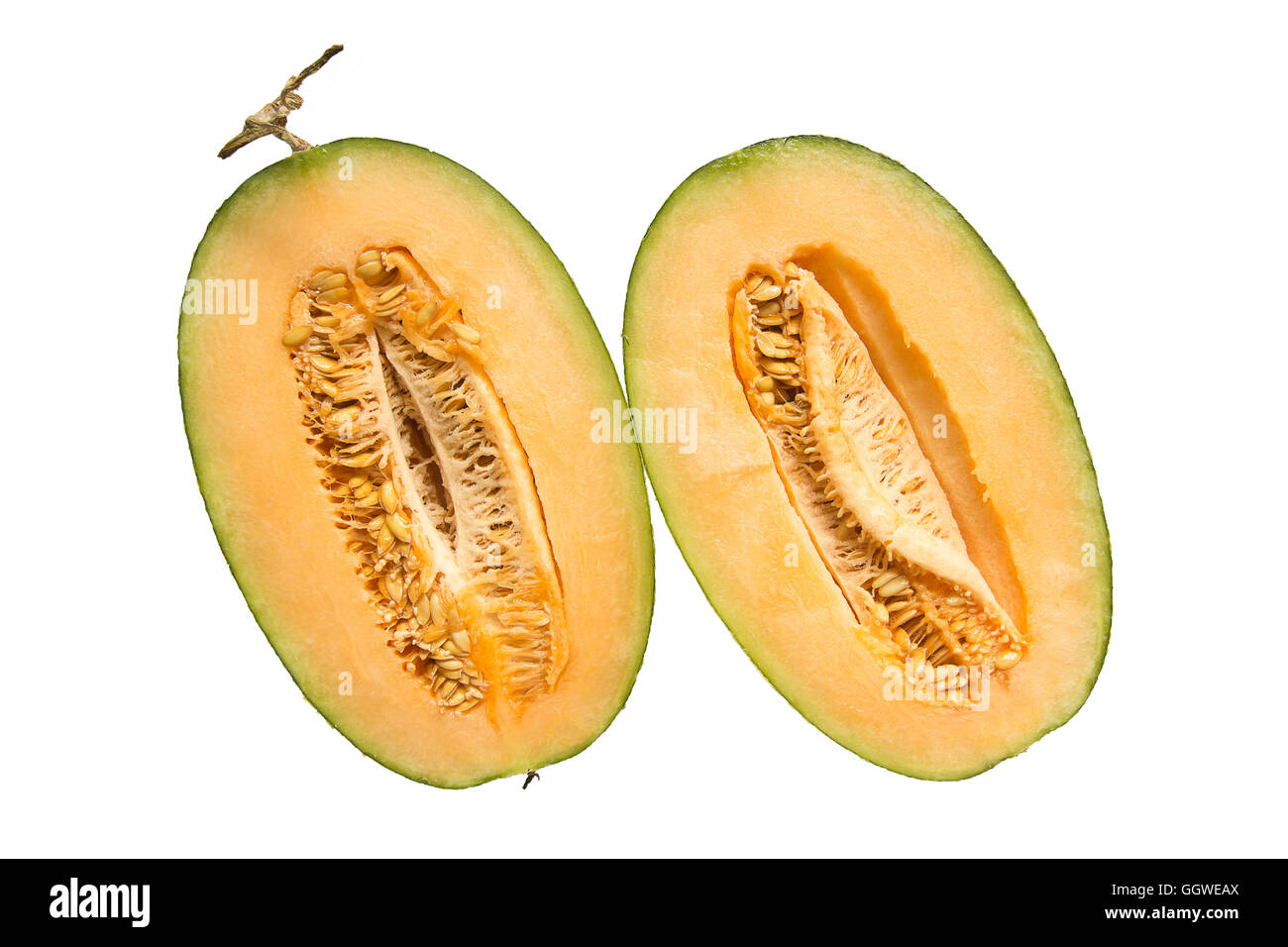 Close up half melon Cut Out Stock Images & Pictures - Alamy