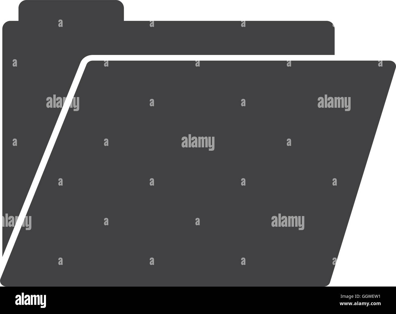 file folder document silhouette icon. Vector graphic Stock Vector Image ...