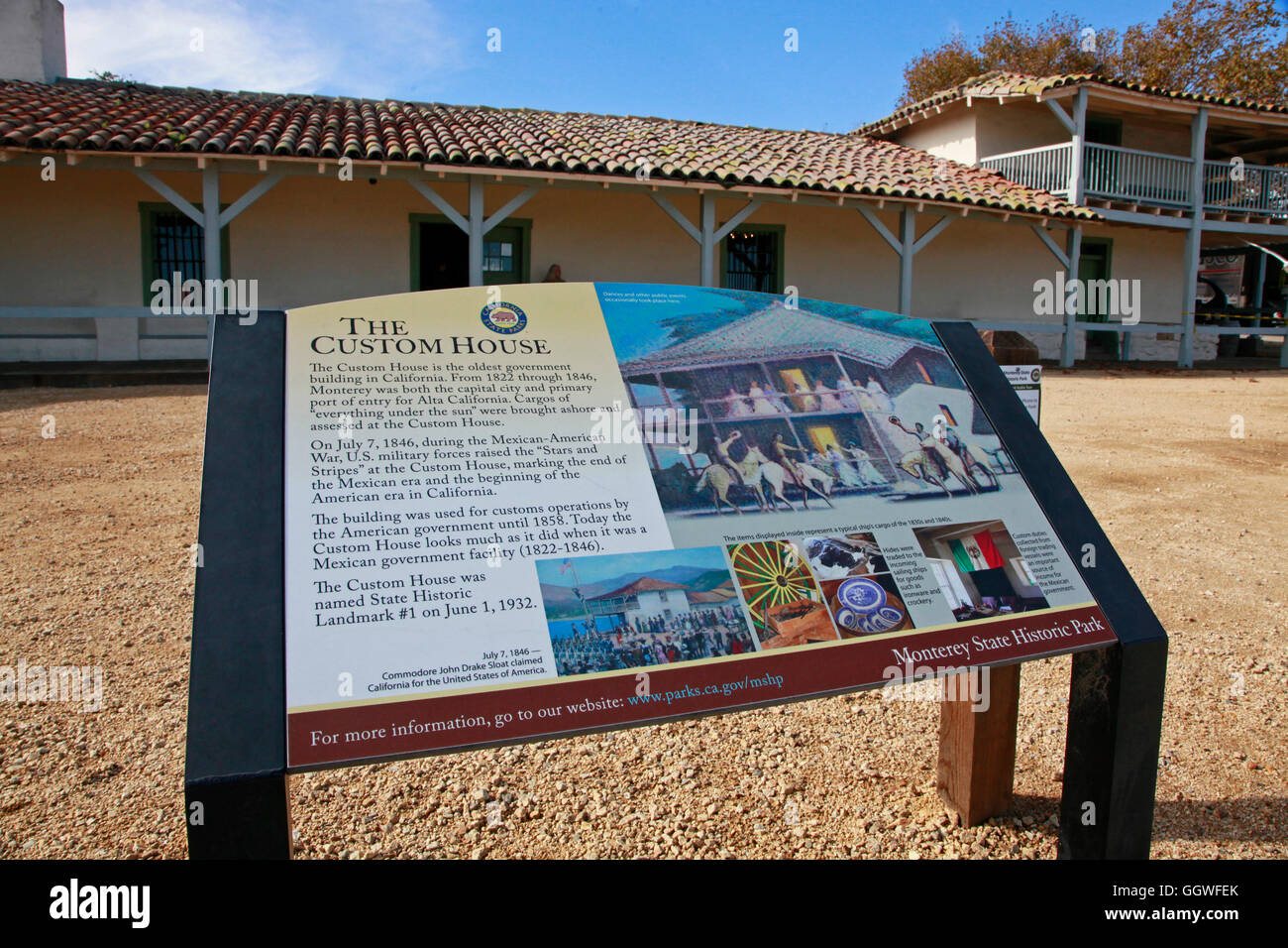 The historic CUSTOMS HOUSE - MONTEREY, CALIFORNIA Stock Photo - Alamy