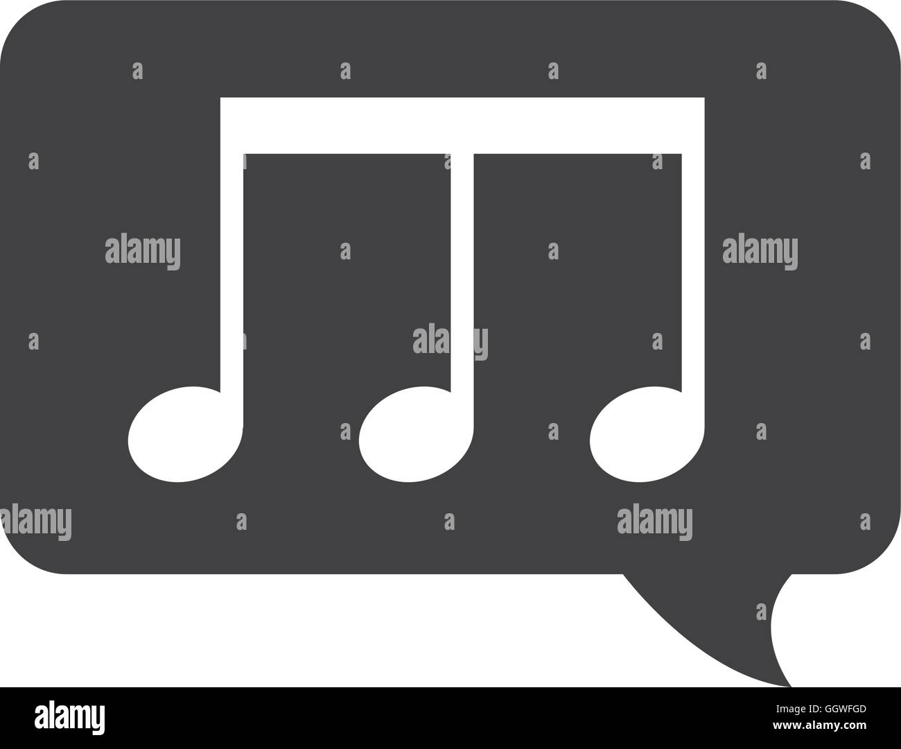 music note sound melody icon. Vector graphic Stock Vector Image & Art ...