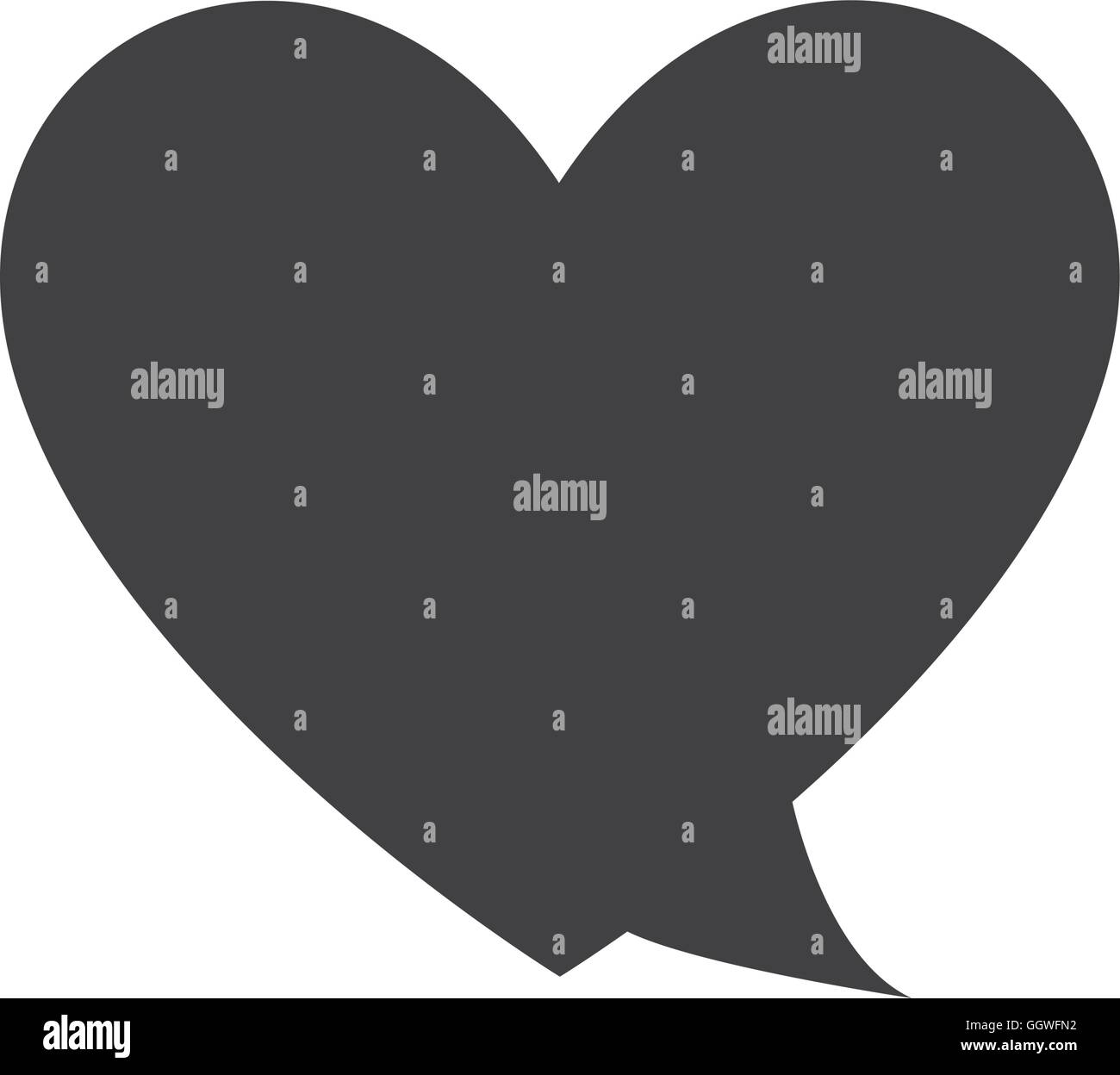 bubble heart communication icon. Vector graphic Stock Vector Image ...