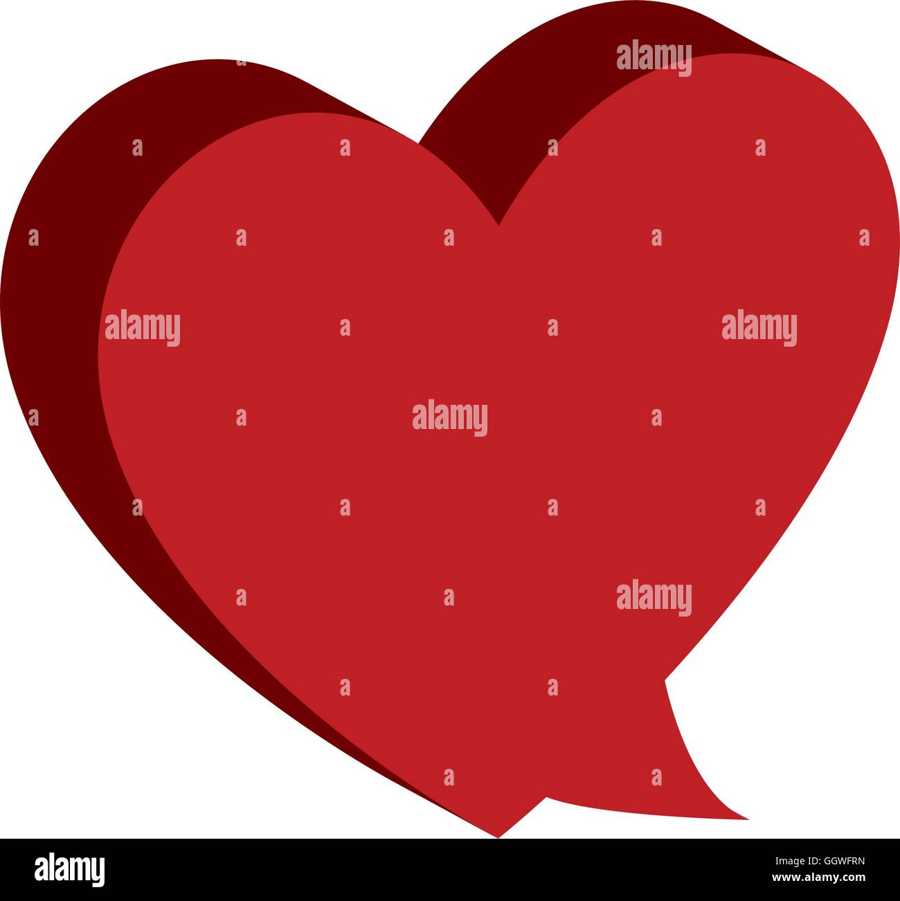 bubble heart communication icon. Vector graphic Stock Vector Image ...