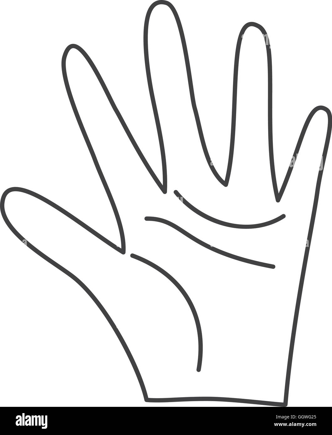 human hand gesture palm icon. Vector graphic Stock Vector Image & Art ...