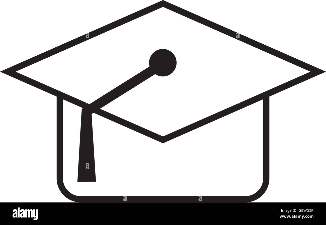 graduation cap school education icon. Vector graphic Stock Vector Image ...