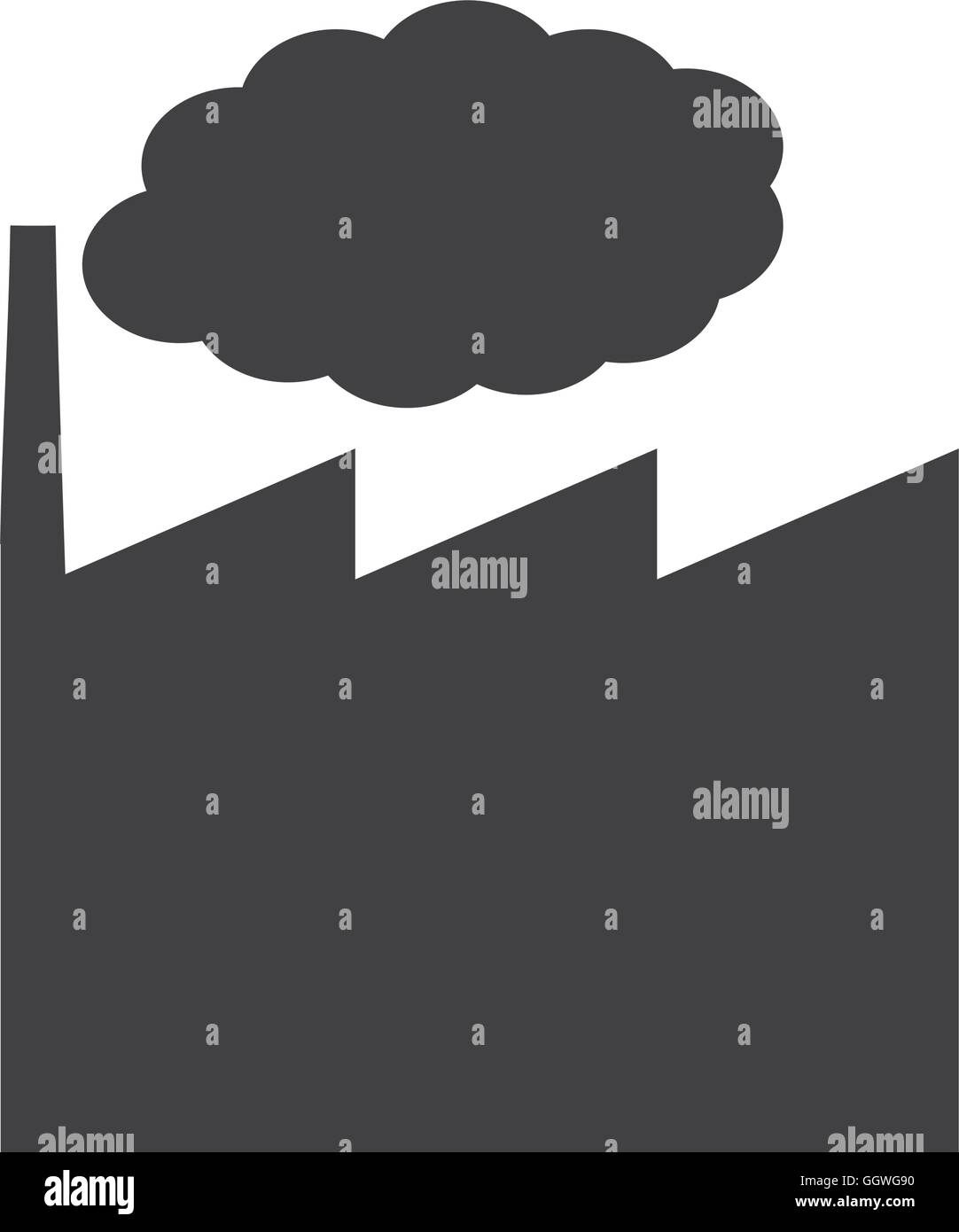 factory industry plant smoke icon. Vector graphic Stock Vector Image ...