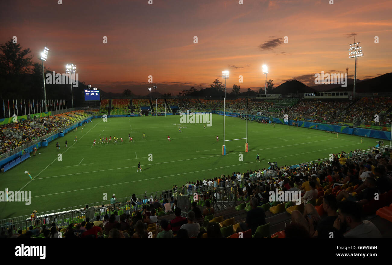 A general view of the action between Brazil and Canada in the Women's ...