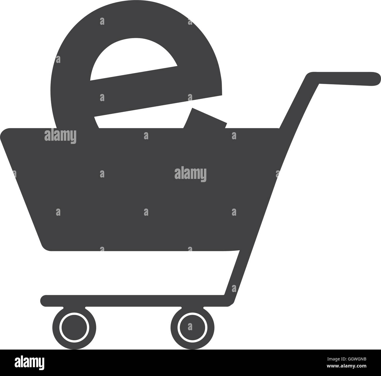 shopping cart market store buy icon. Vector graphic Stock Vector Image ...