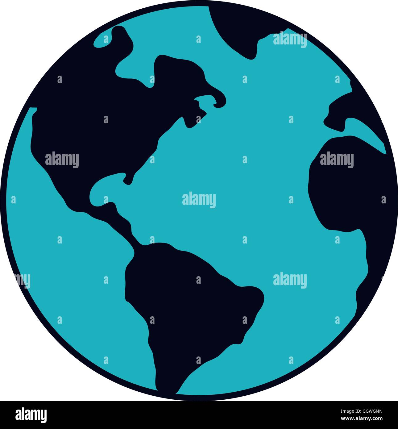 planet earth blue map icon. Vector graphic Stock Vector Image & Art - Alamy