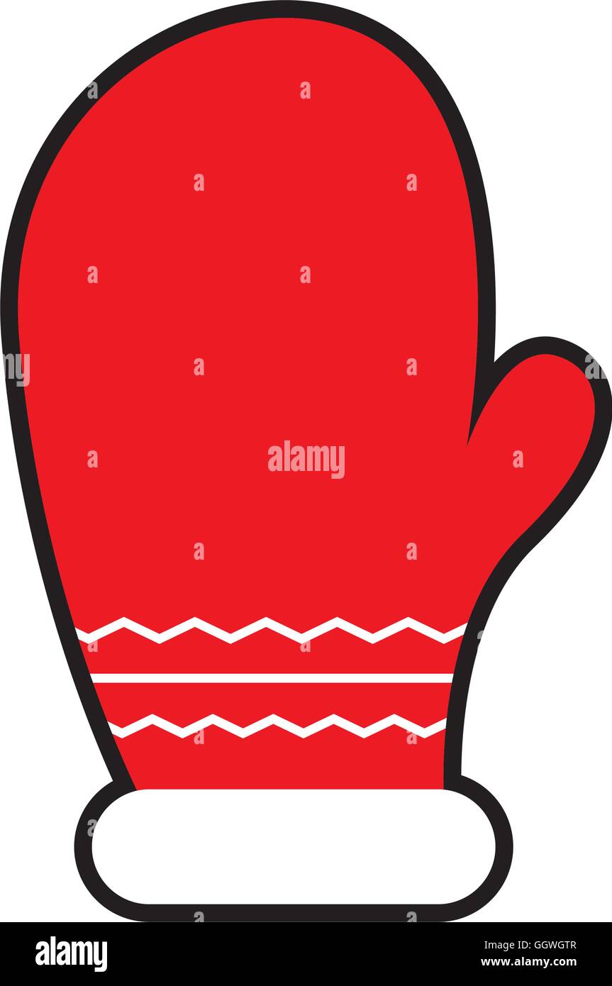 santas glove merry christmas icon. Vector graphic Stock Vector Image ...