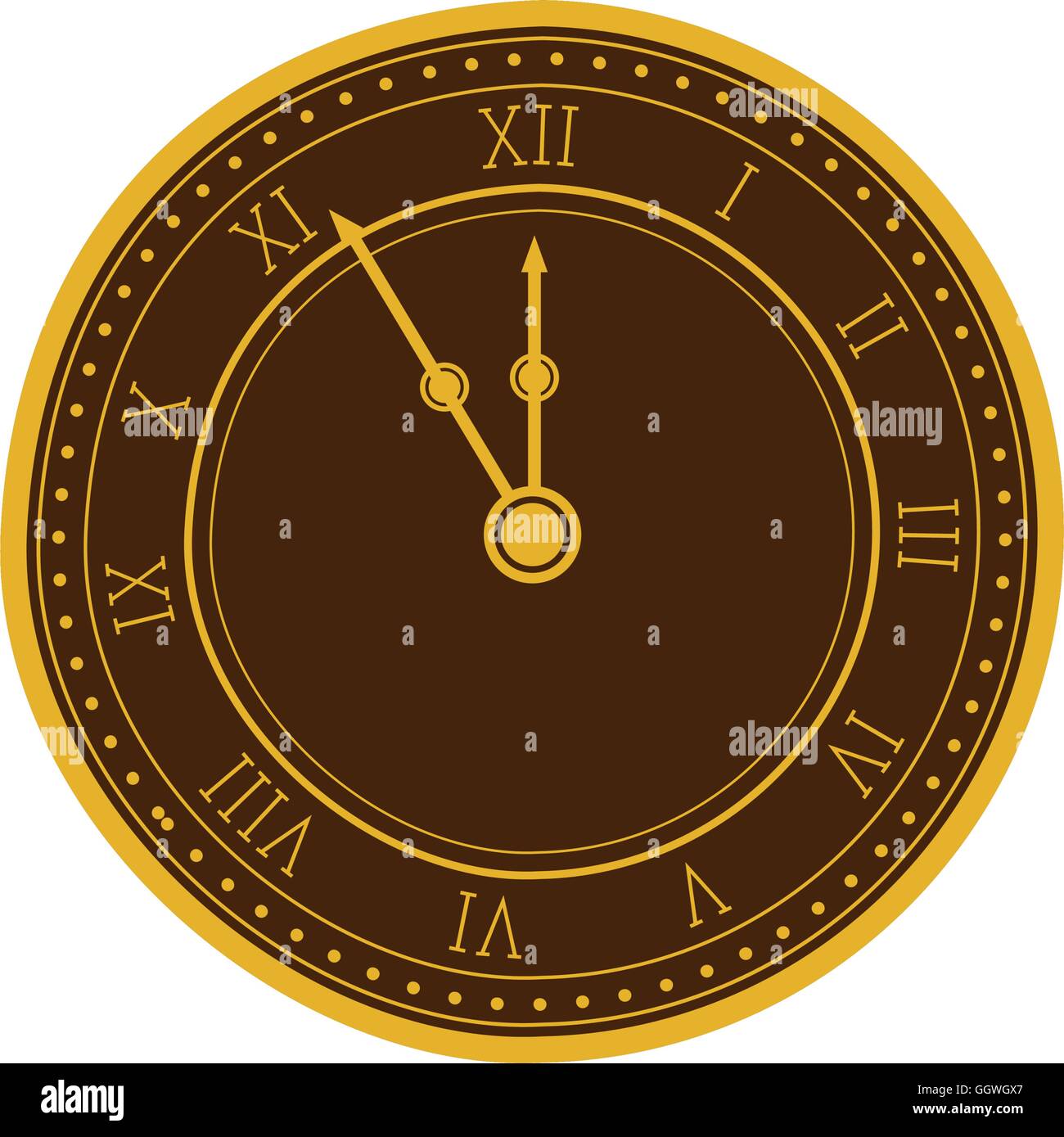 clock time circle traditional icon. Vector graphic Stock Vector Image ...