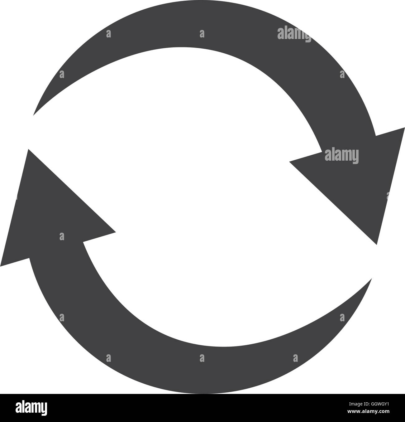 arrow direction circle silhouette icon. Vector graphic Stock Vector ...