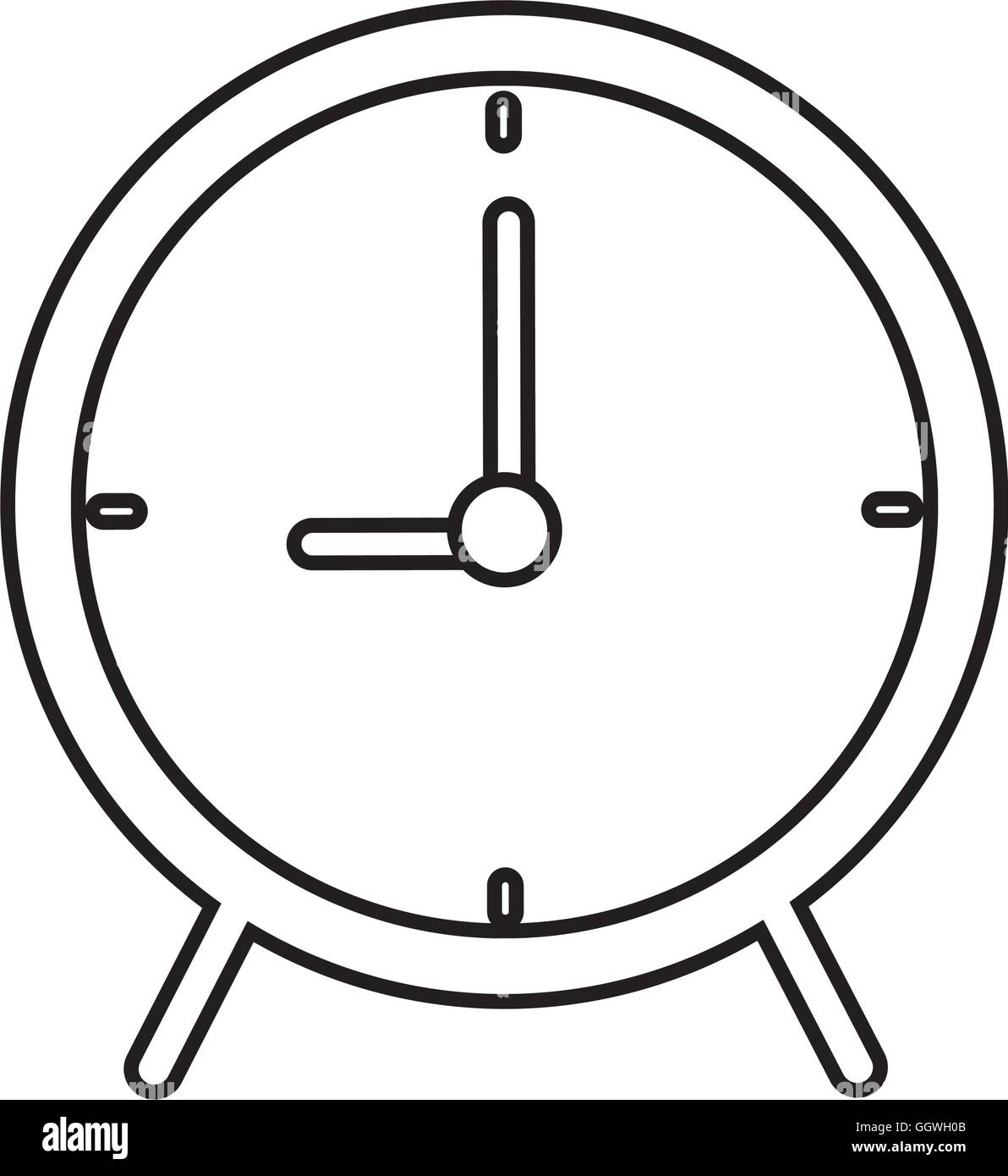 clock time circle traditional icon. Vector graphic Stock Vector Image ...