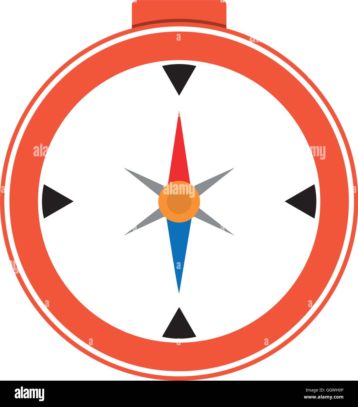 compass navigational instrument direction icon. Vector graphic Stock ...