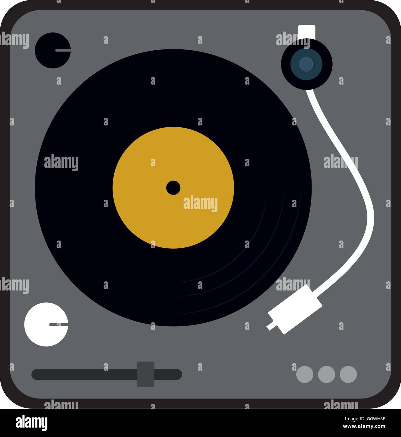 vinyl machine music sound dj icon. Vector graphic Stock Vector Image ...