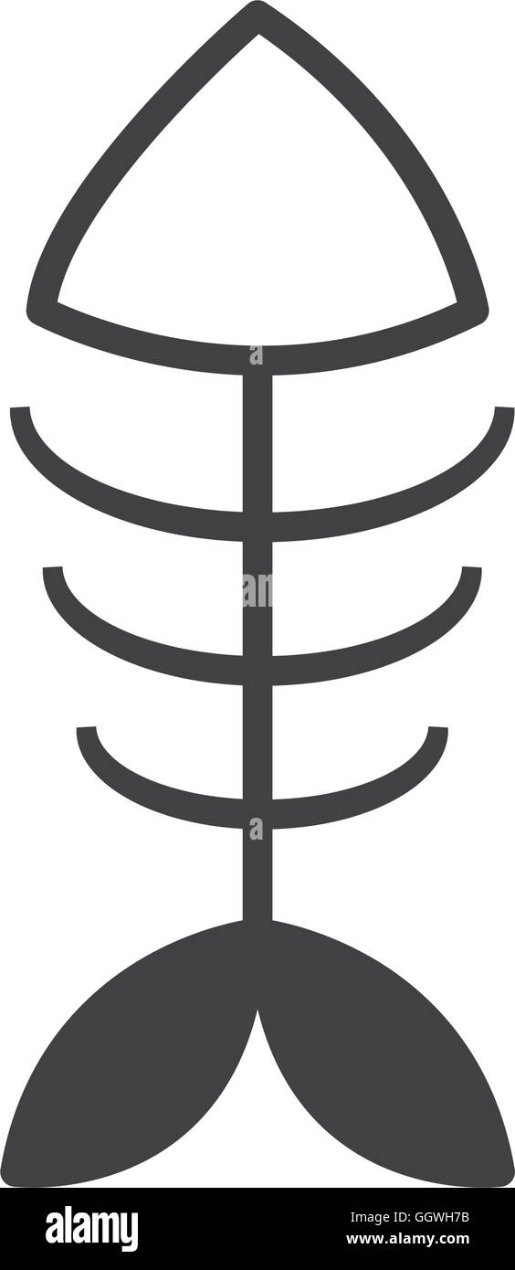 fish dead sea marine animal icon. Vector graphic Stock Vector Image ...