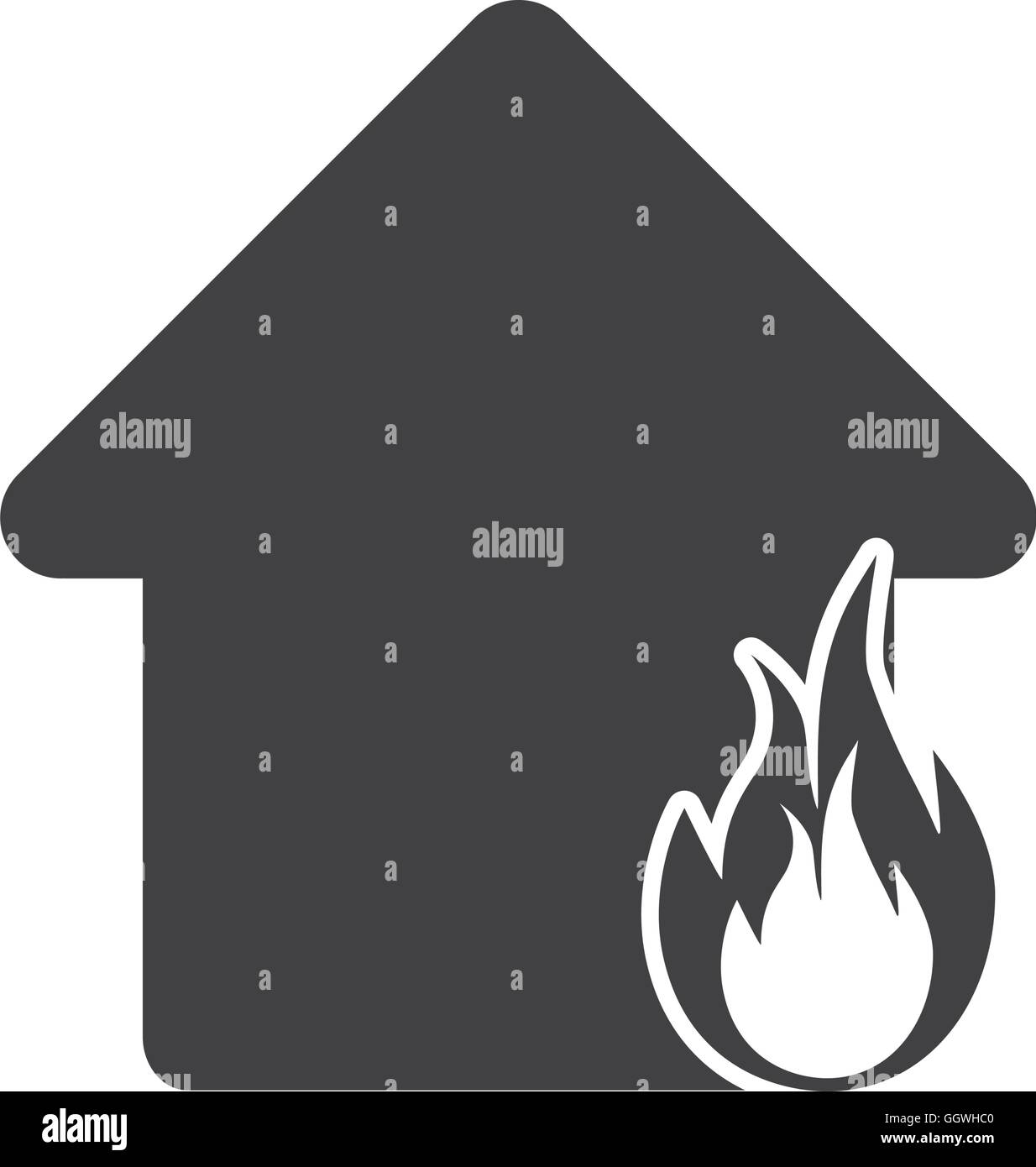 house home flame fire insurance icon. Vector graphic Stock Vector Image ...