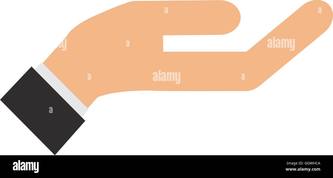 human hand palm gesture icon. Vector graphic Stock Vector Image & Art ...