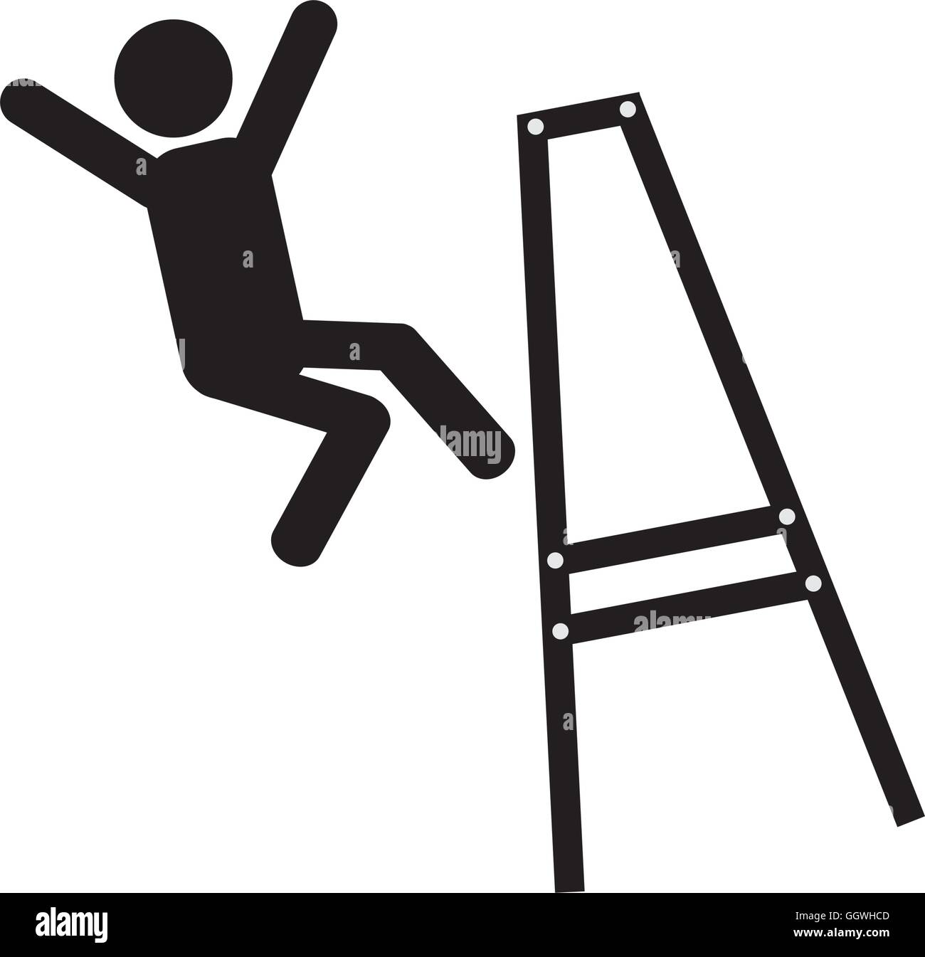 pictogram fall person insurance icon. Vector graphic Stock Vector Image ...