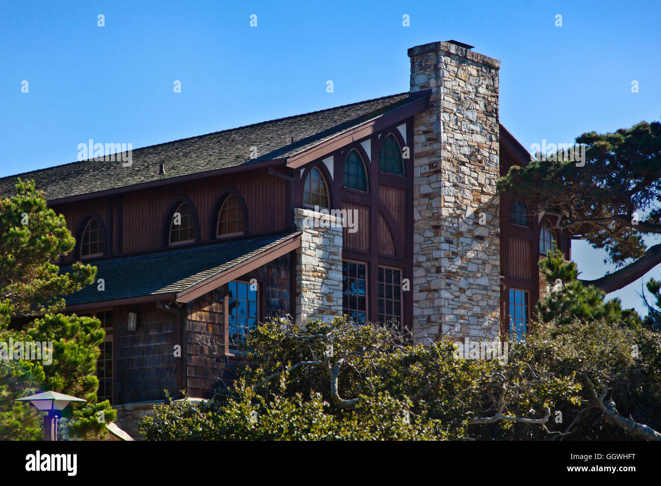 Exterior of MERRILL HALL designed by JULIA MORGAN at the ASILOMAR ...