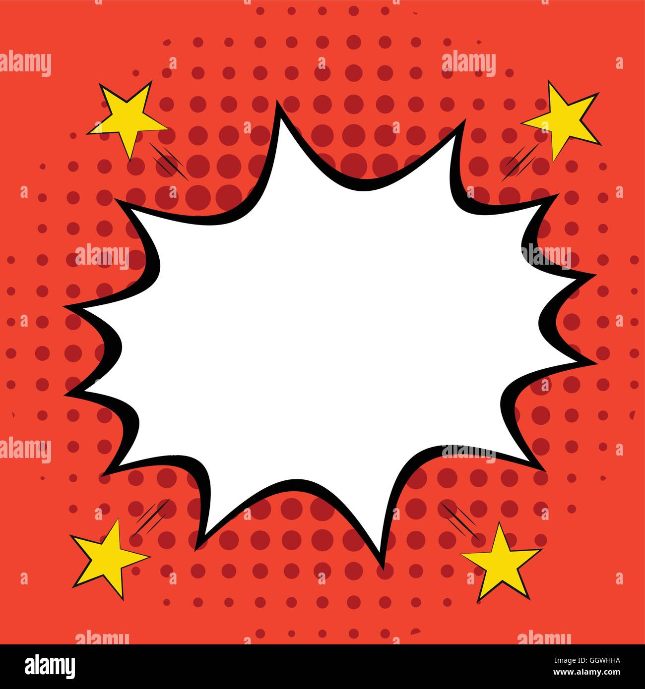 Isolated comic speech bubble, Vector illustration Stock Vector Image ...