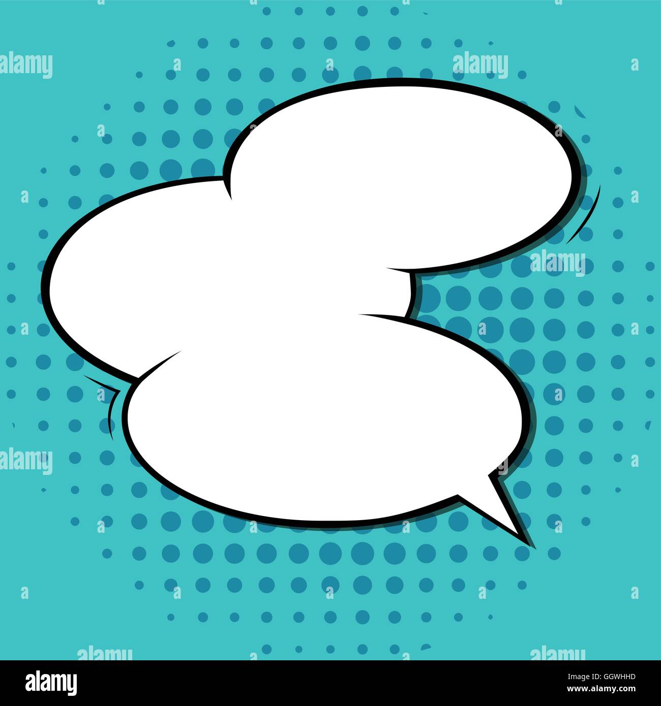 Isolated comic speech bubble, Vector illustration Stock Vector Image ...