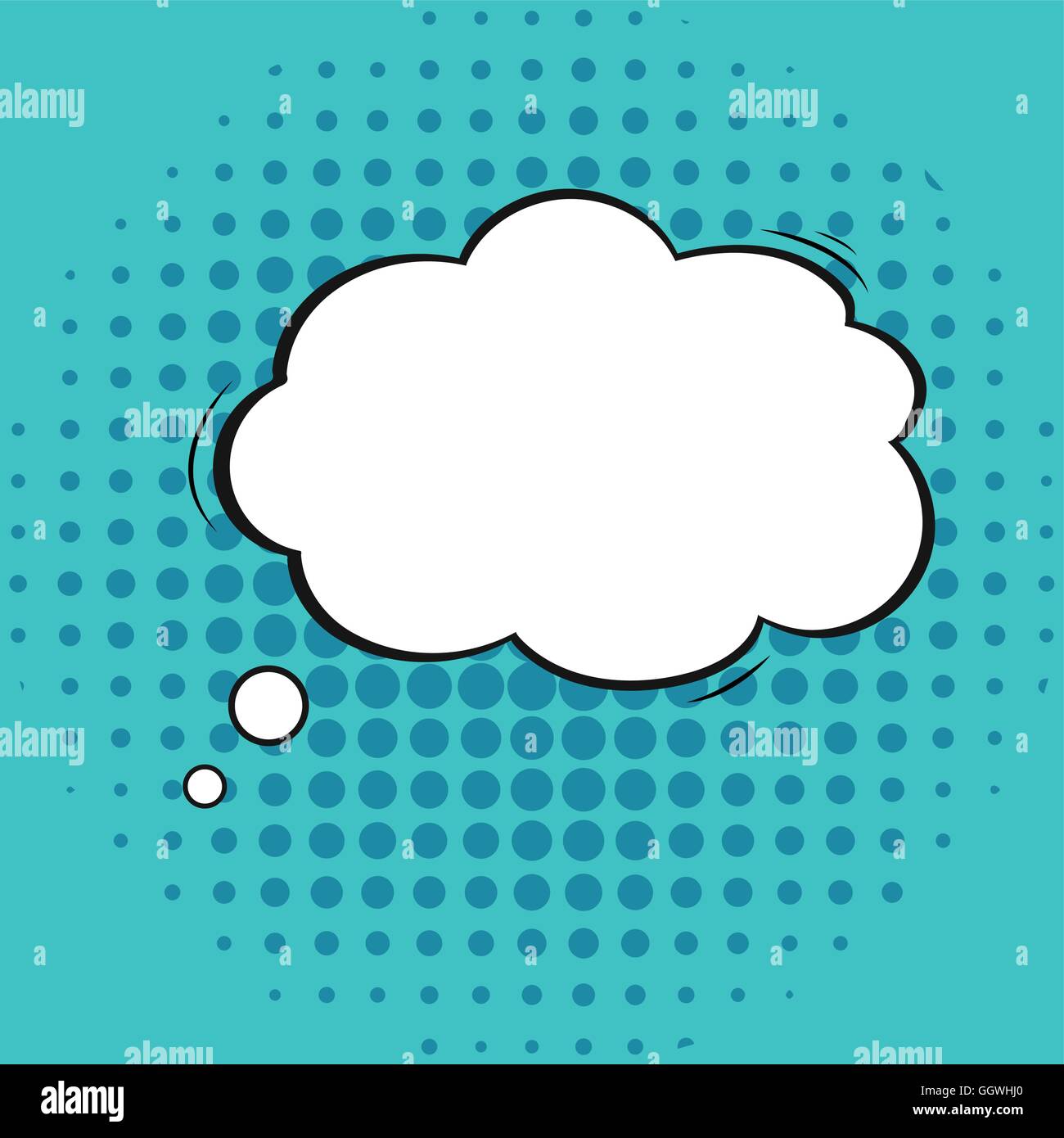 Isolated comic thinking bubble, Vector illustration Stock Vector Image ...