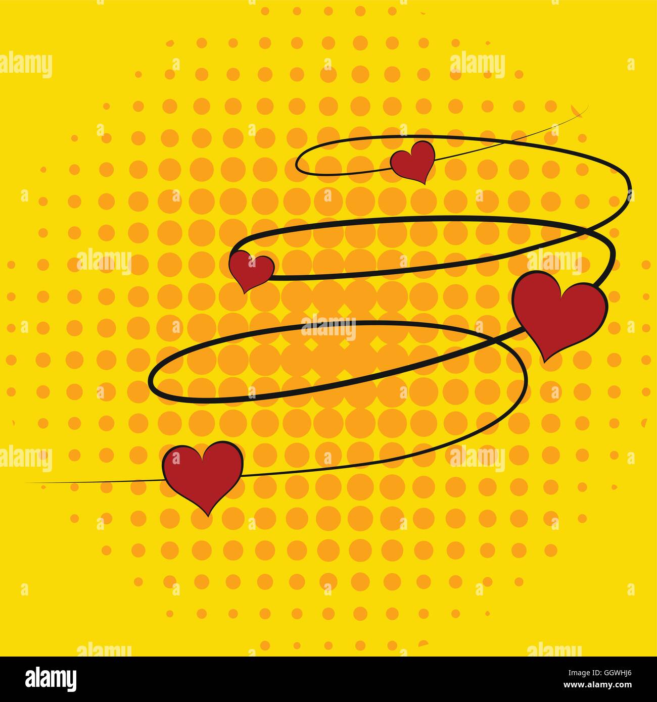 Isolated love comic expression, Vector illustration Stock Vector Image ...