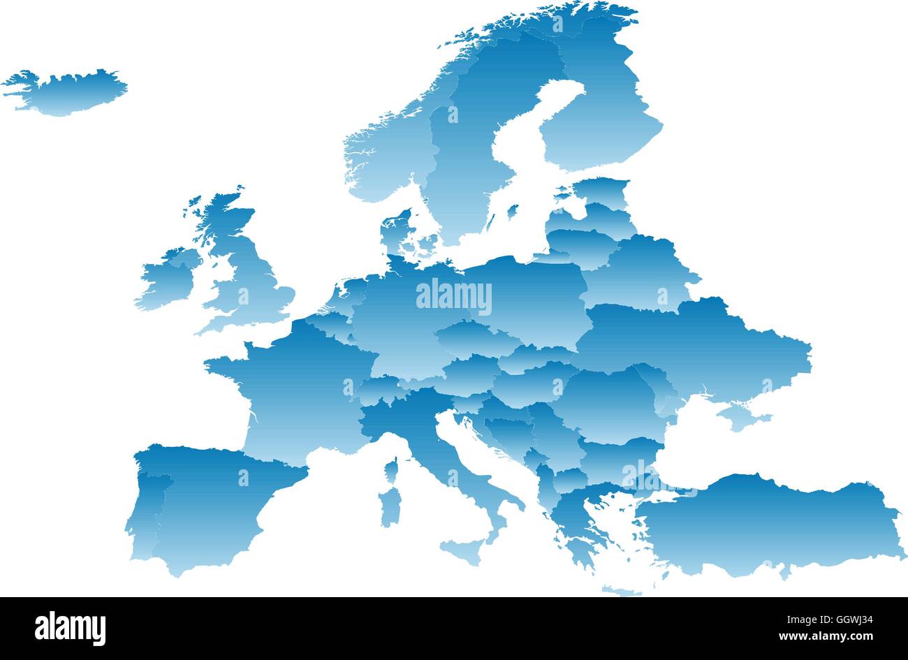 Map europe Cut Out Stock Images & Pictures - Alamy