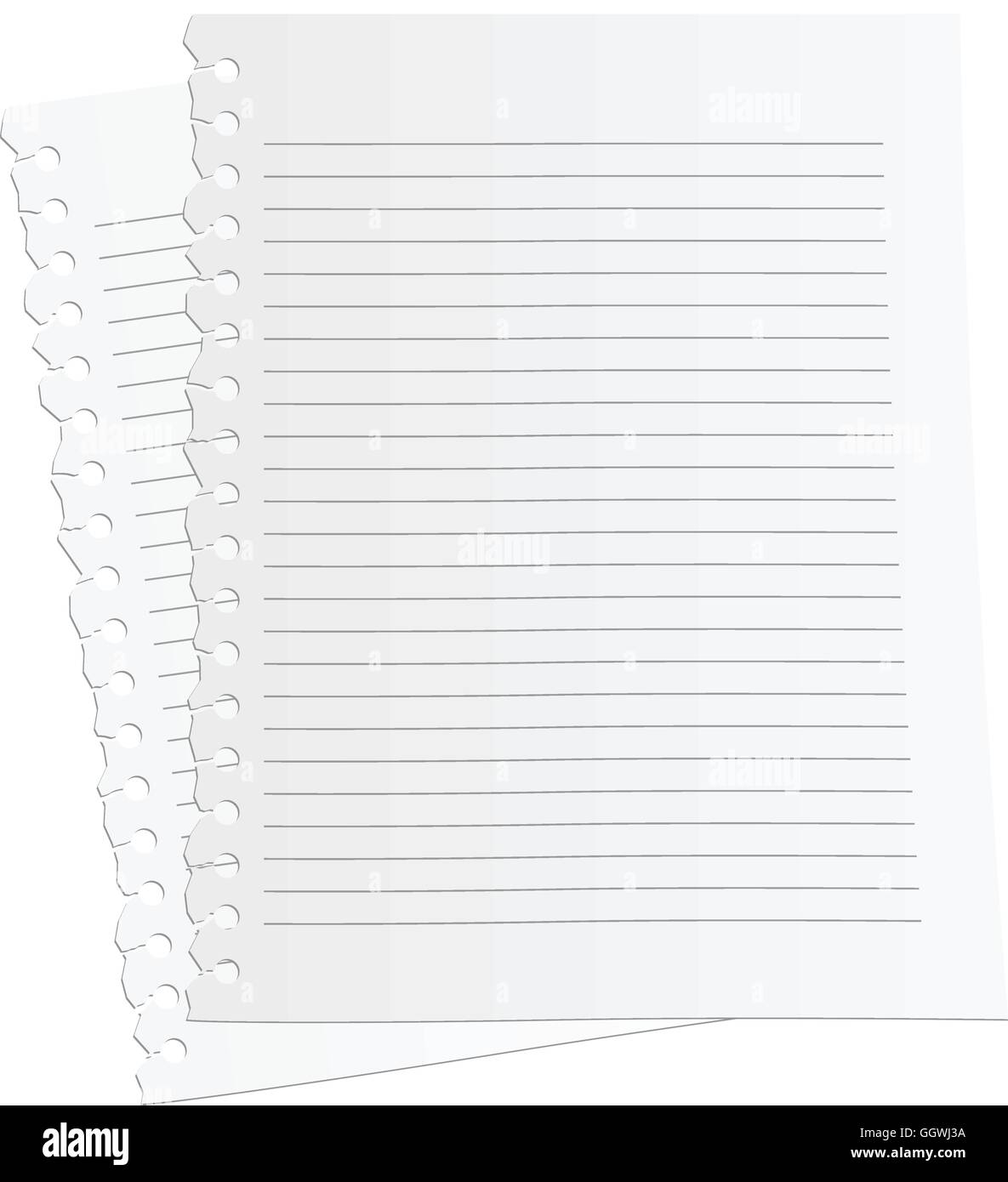 Blank notepad on a white background Stock Vector Image & Art - Alamy