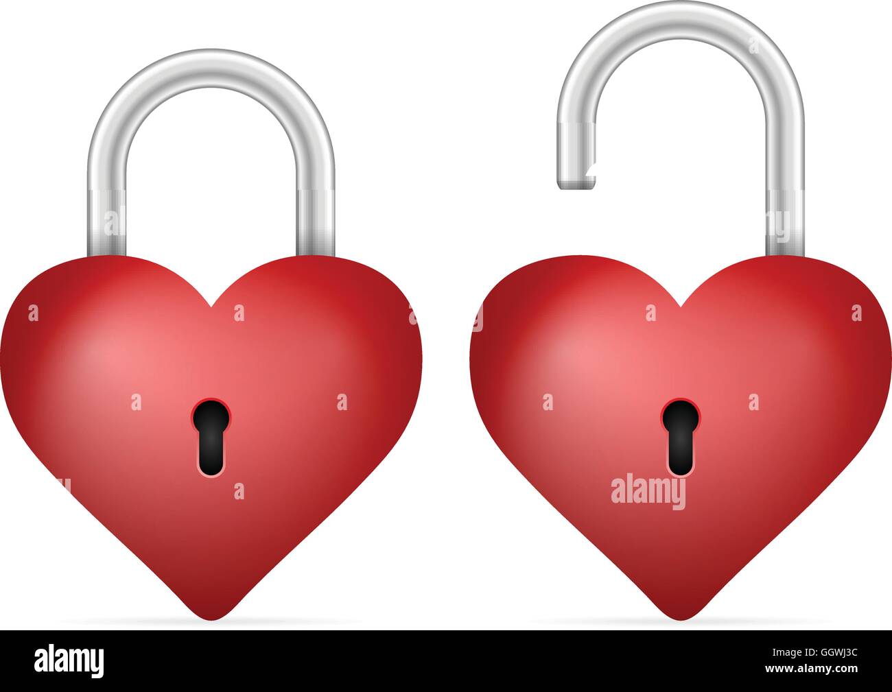 Heart on closed red Stock Vector Images - Alamy