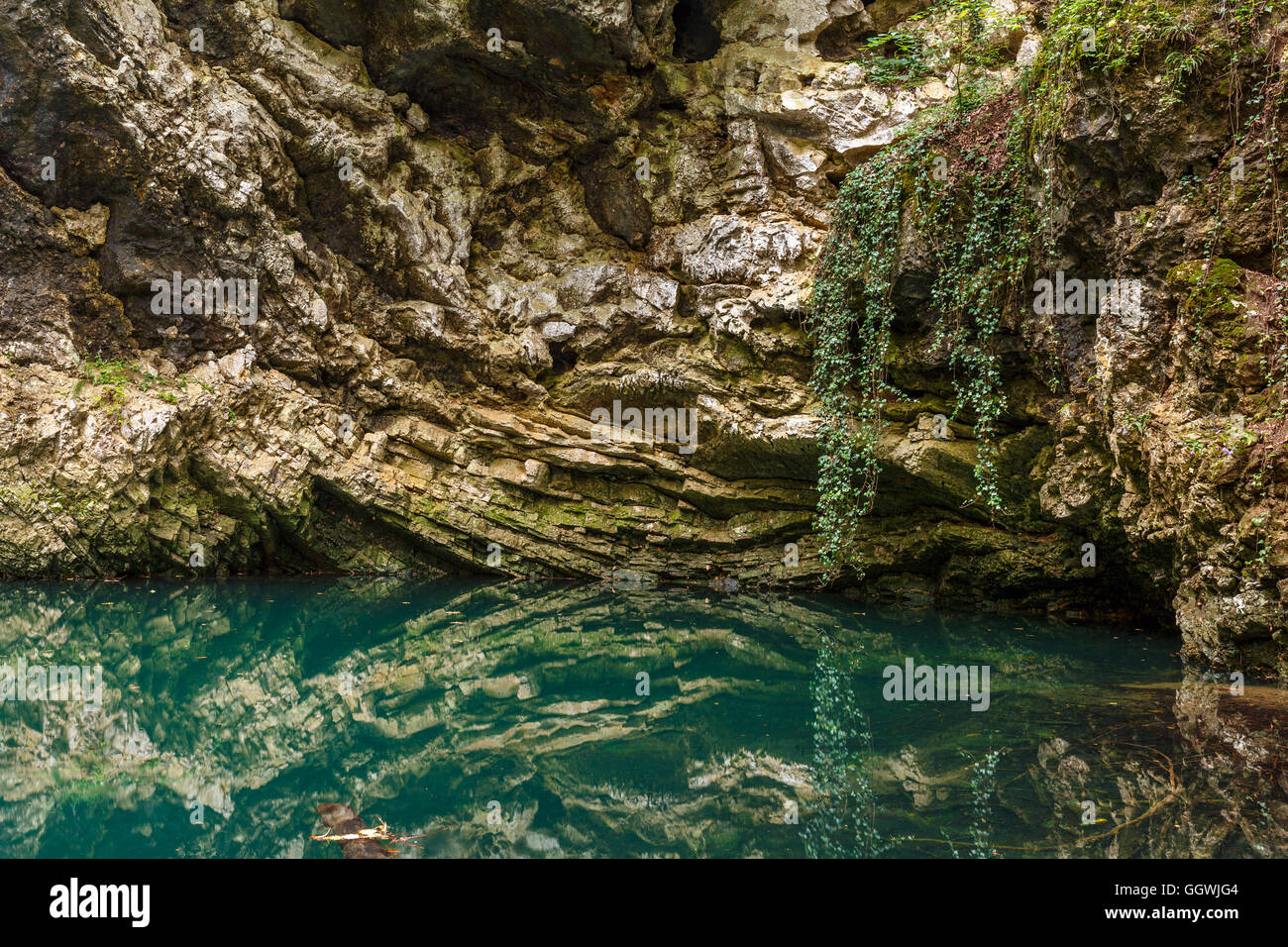 Lacul Dracului in Romania, a lake formed after cave ceiling collapsed ...