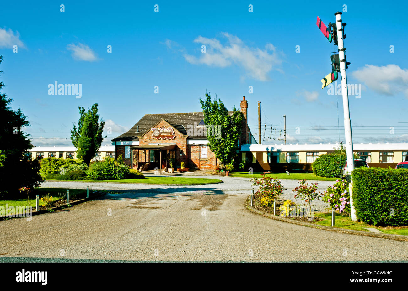 The Sidings Restaurant, Shipton by Beningbrough, Yorkshire Stock Photo ...