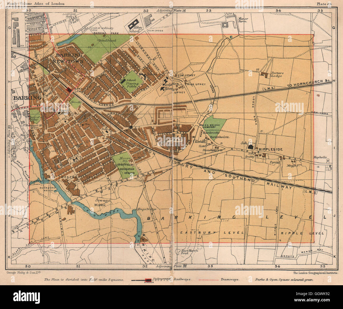 Dagenham map hi-res stock photography and images - Alamy