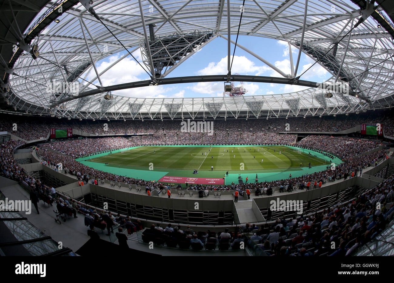 General view of the action between West Ham United and Juventus during ...