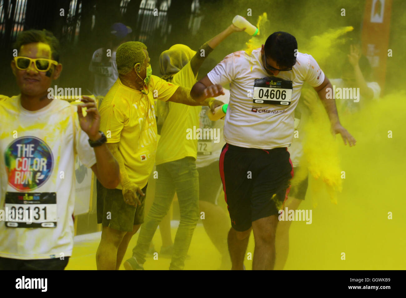 Color Run 2016 held in the east parking Senayan Jakarta, which is ...