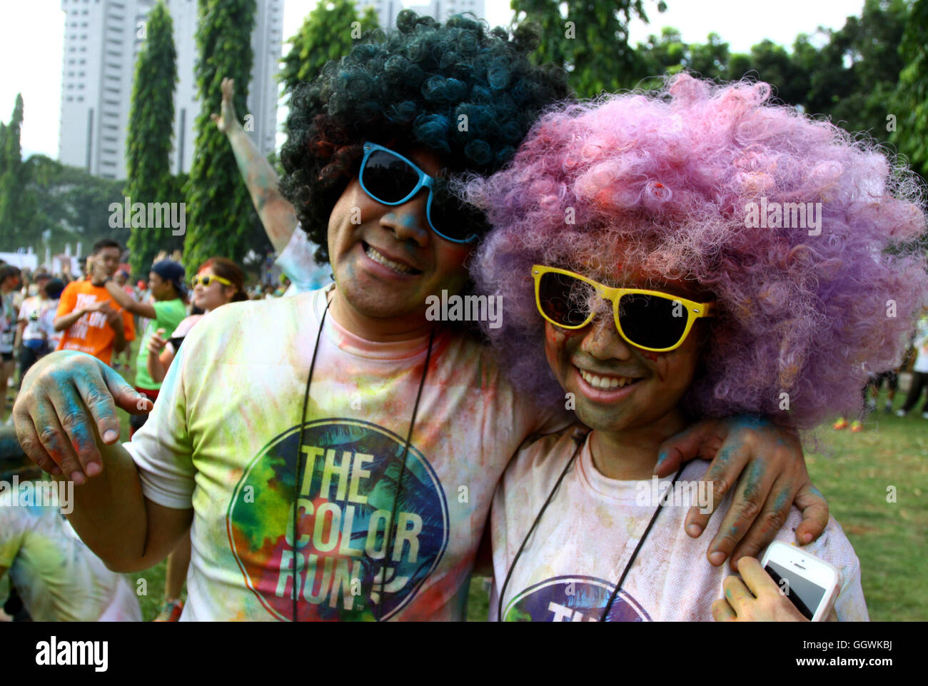 Color Run 2016 held in the east parking Senayan Jakarta, which is ...