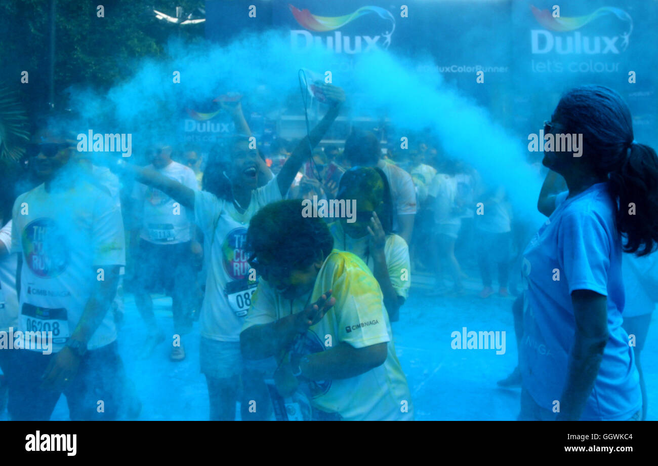 Color Run 2016 held in the east parking Senayan Jakarta, which is ...