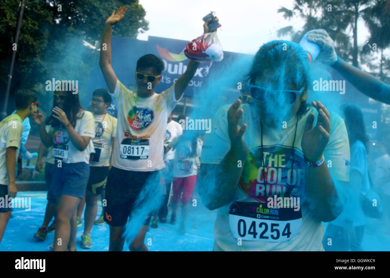 Color Run 2016 held in the east parking Senayan Jakarta, which is ...