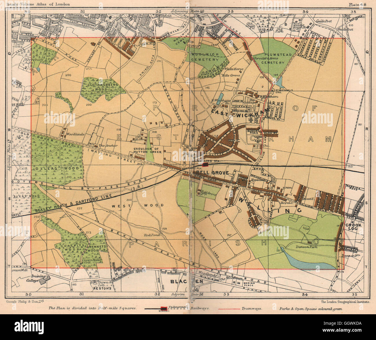 SE LONDON. East Wickham Bell Grove Welling Plumstead Bexley Black Fen ...