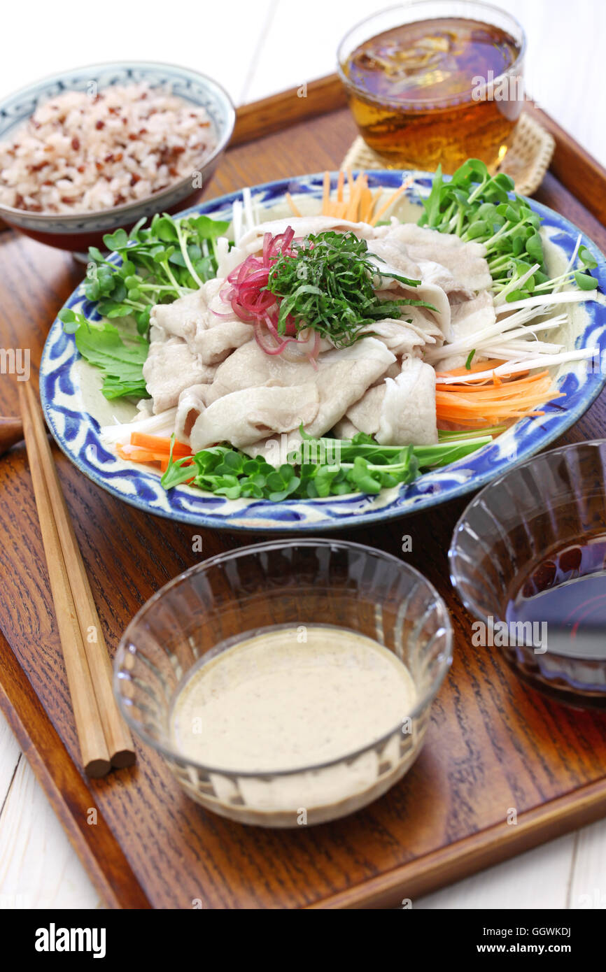 rei shabu, cold pork salad, japanese summer cuisine Stock Photo - Alamy