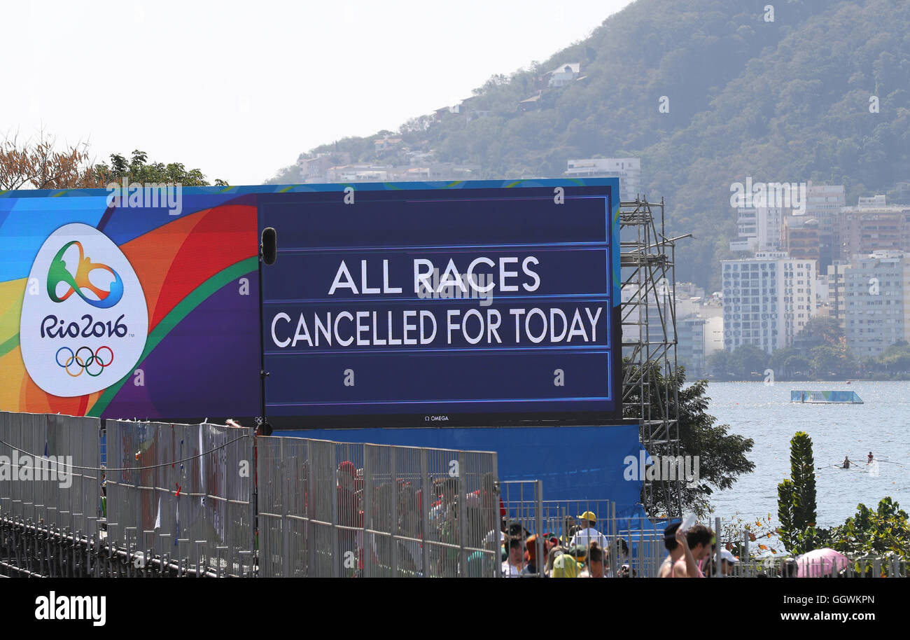All races are cancelled on the second day of the Rio Olympics Games at ...