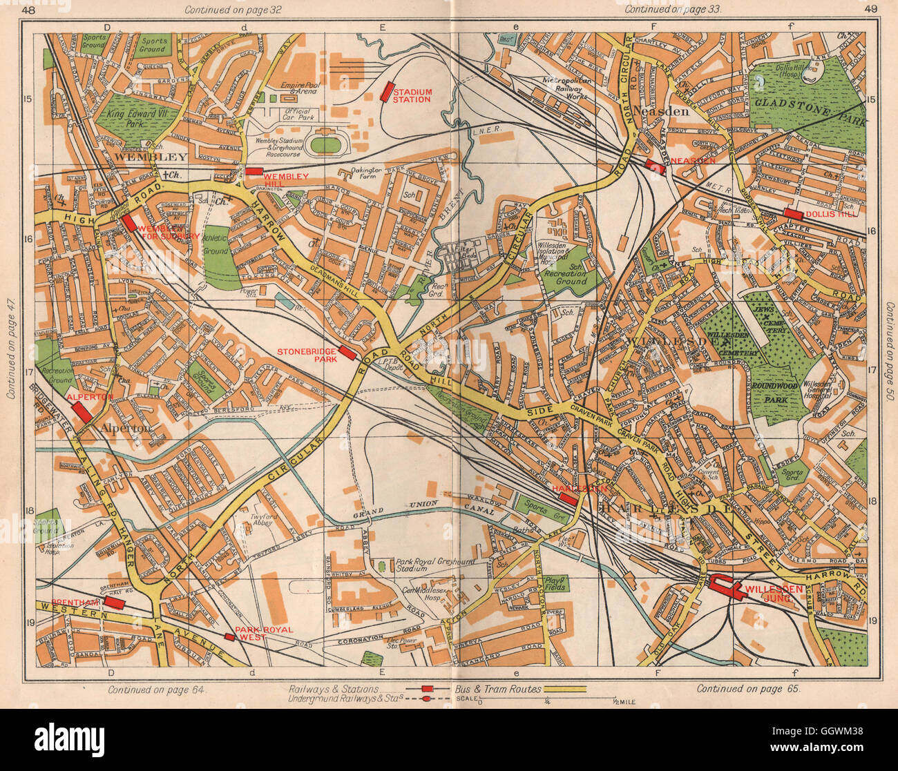 NW LONDON. Wembley Alperton Harlesden Willesden Neasden Dudden Hill ...