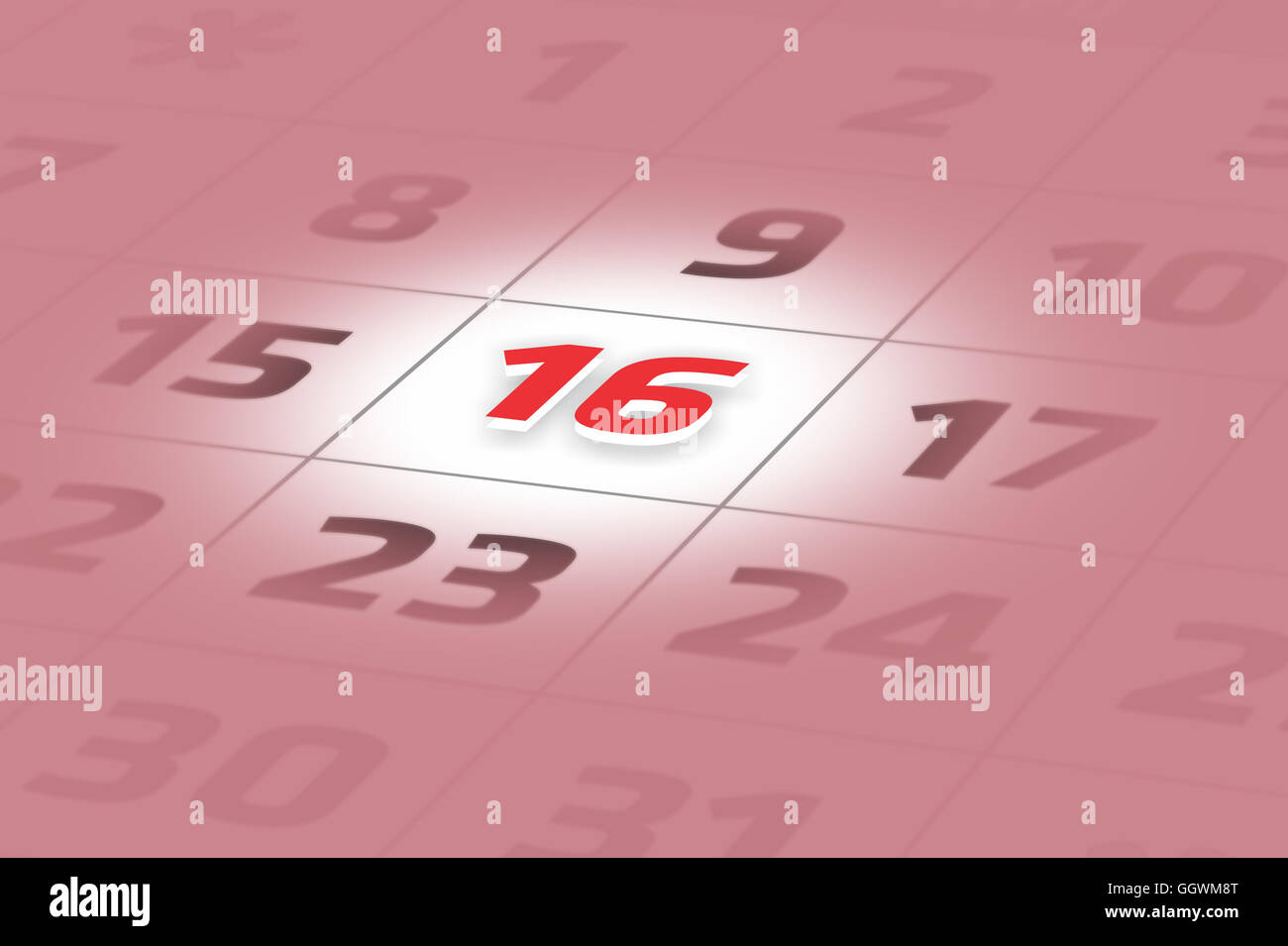 Illustration of calendar with a particular date being differentiated ...