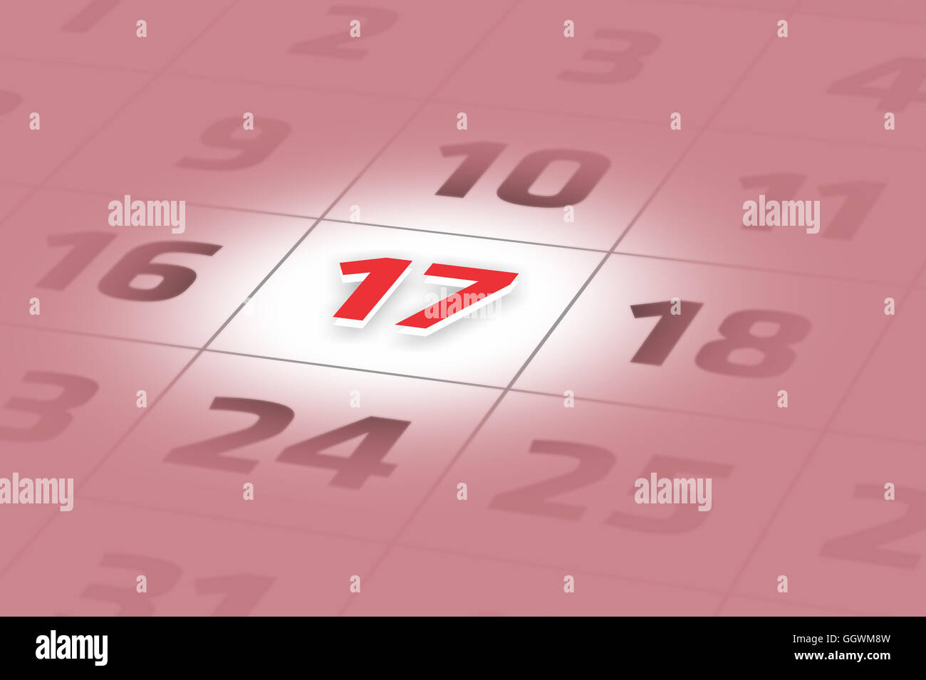Illustration of calendar with a particular date being differentiated ...