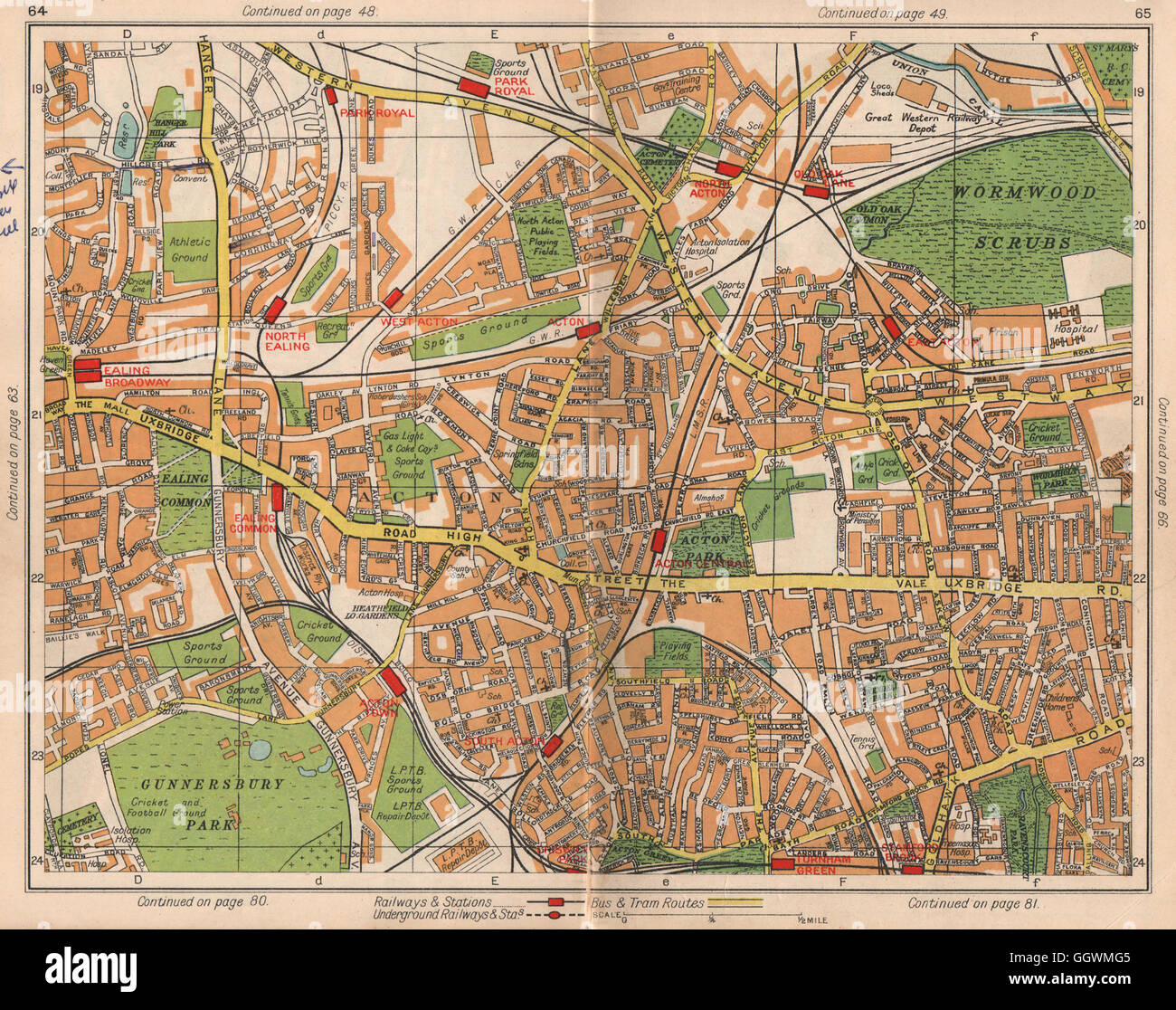 Ealing common map hi-res stock photography and images - Alamy