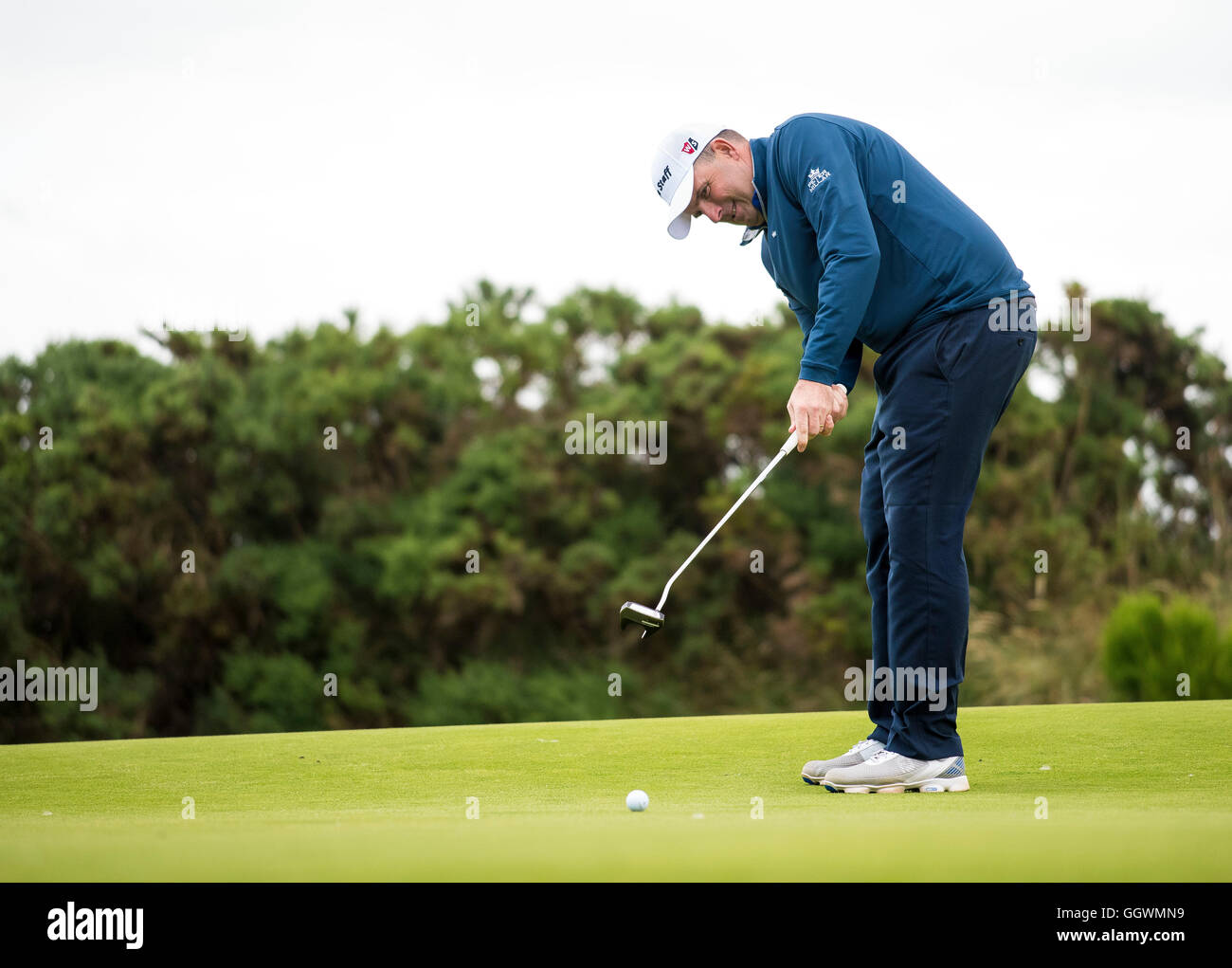 Anthony Wall on the green before winning the Paul Lawrie Match Play at ...