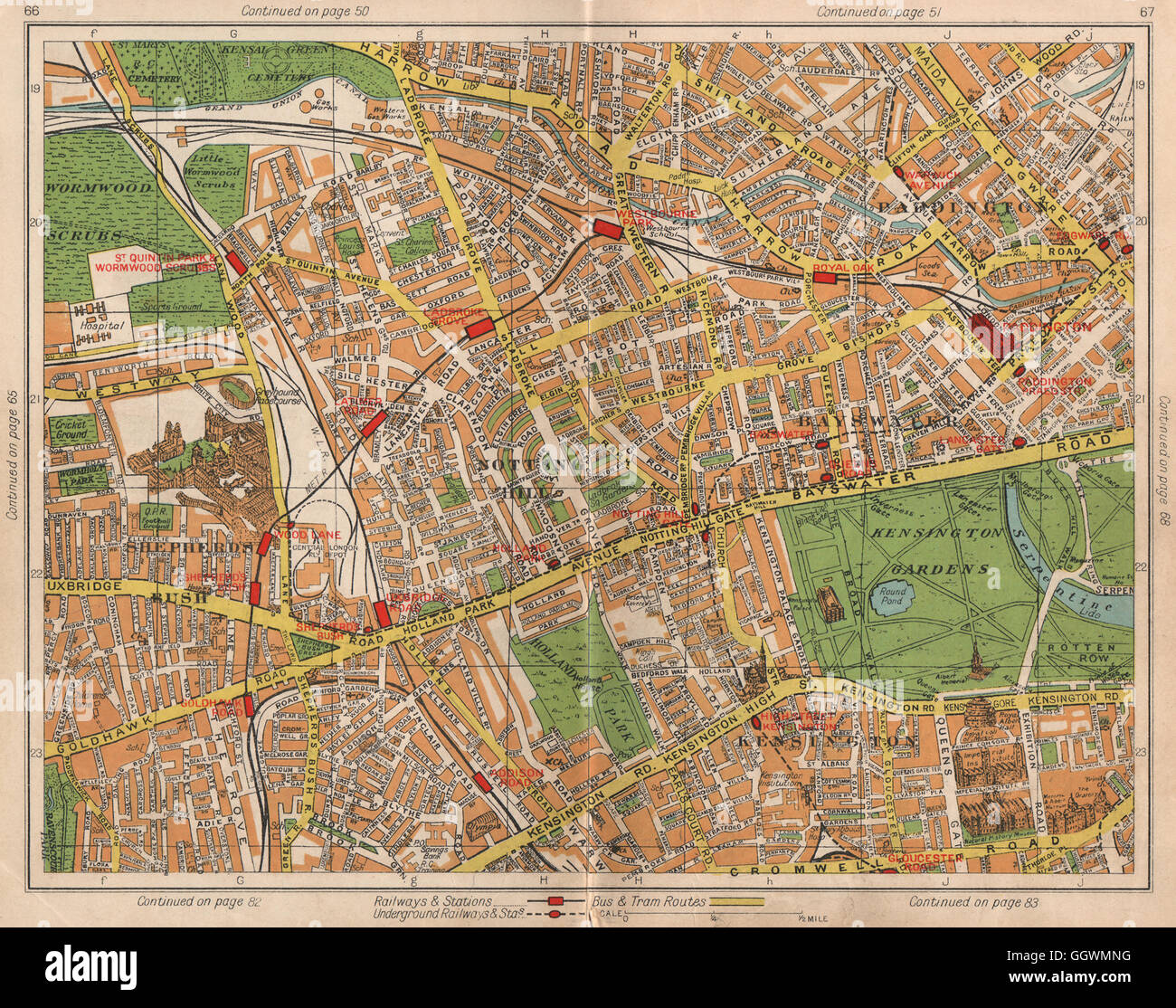 W LONDON. Notting Hill Paddington Bayswater Shepherd's Bush Kensington ...
