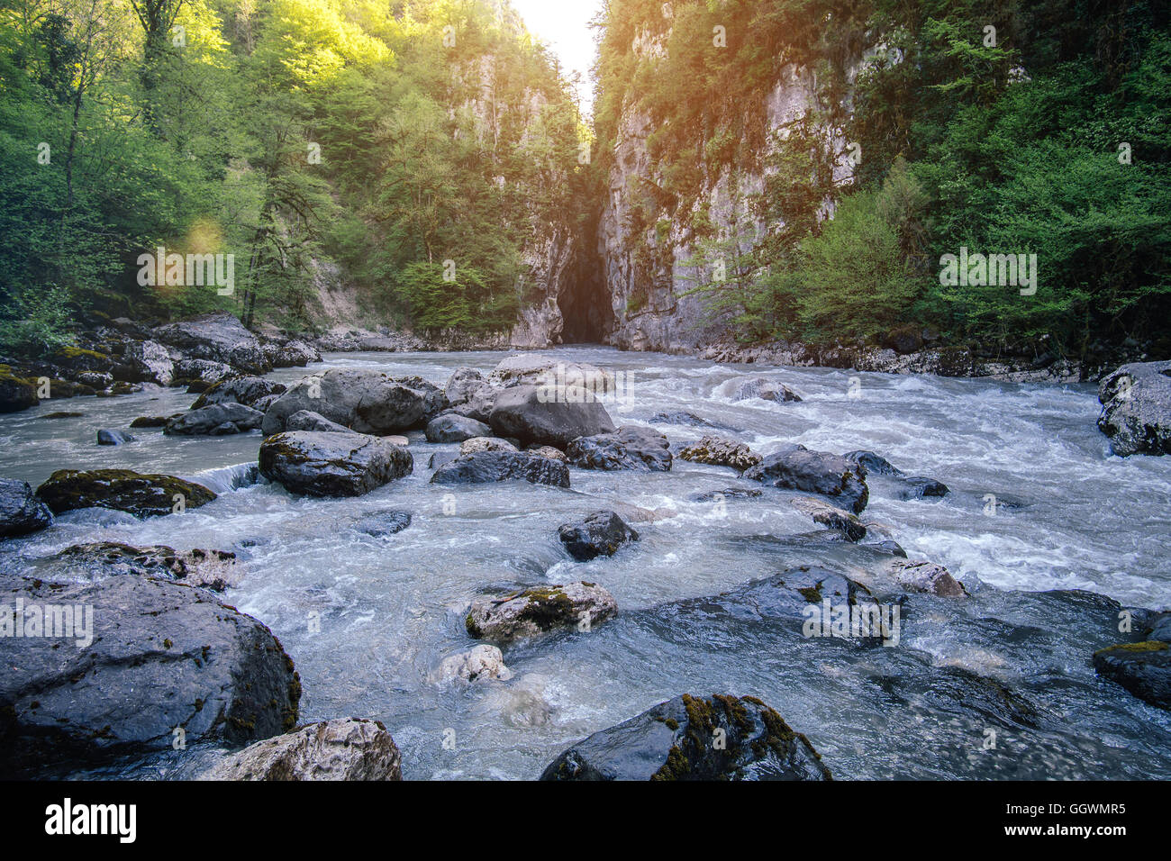 Mountain canyon River Landscape beautiful scenic view Stock Photo - Alamy